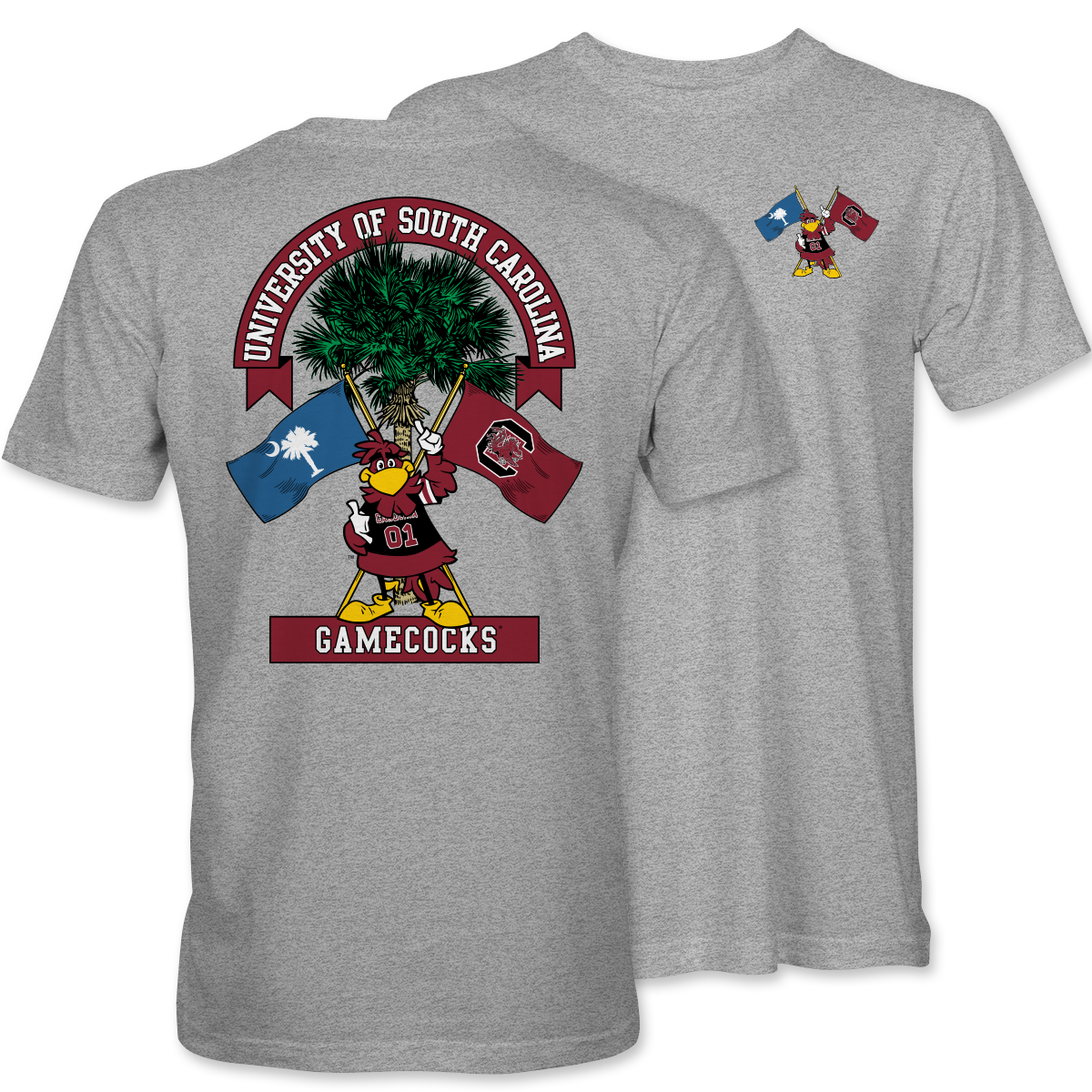 Cocky Crossed Flags - UofSC T-Shirt - Palmetto Shirt Co – Palmetto ...