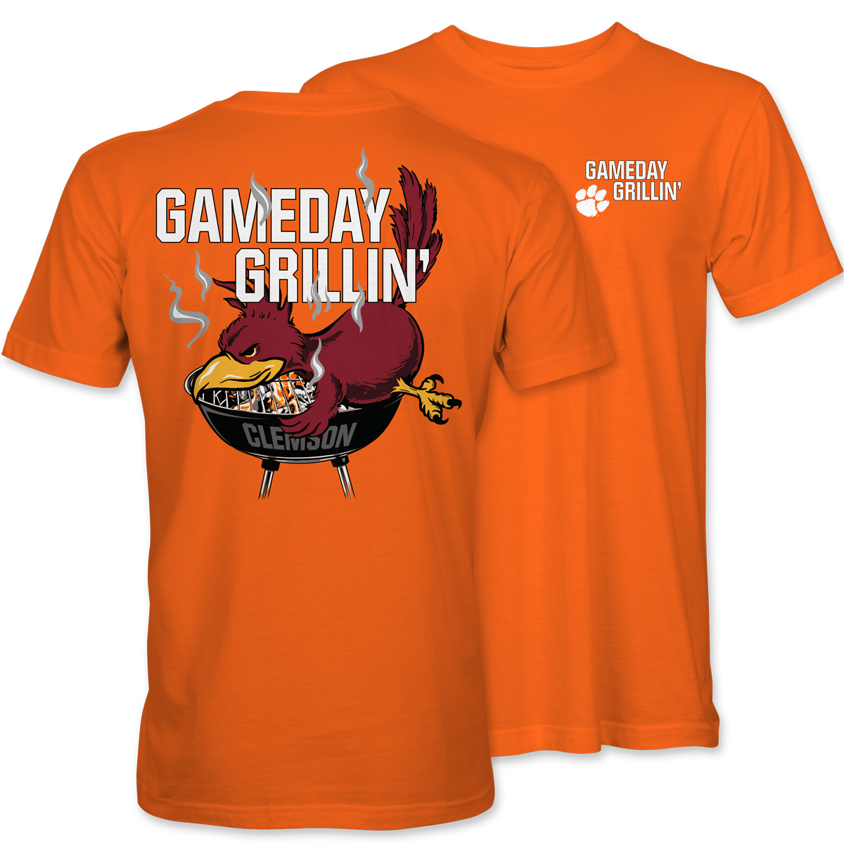 Clemson Gameday Grillin’ T-Shirt | Orange – Palmetto Shirt Co. – Palmetto Shirt Company