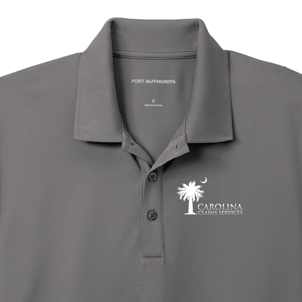 Carolina Claims Services Performance Polo, Men's Grey – Palmetto Shirt ...